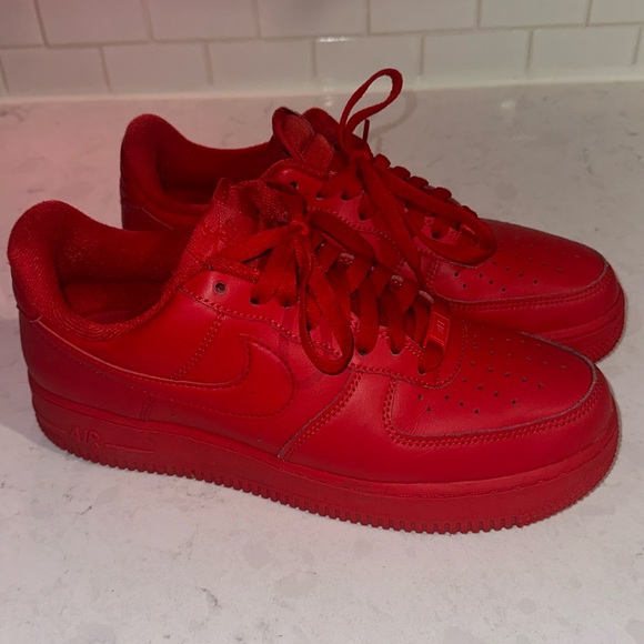 Nike | Shoes | Mens Red Air Force Ones | Poshmark